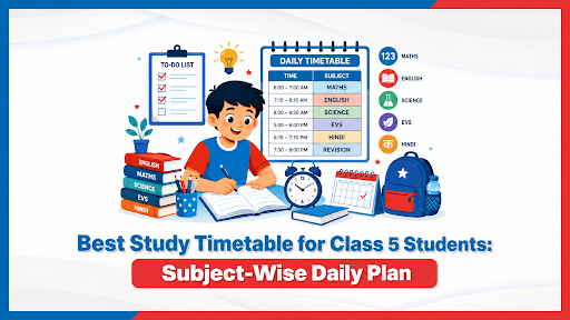 Best Study Timetable for Class 5 Students: Subject-Wise Daily Plan ...