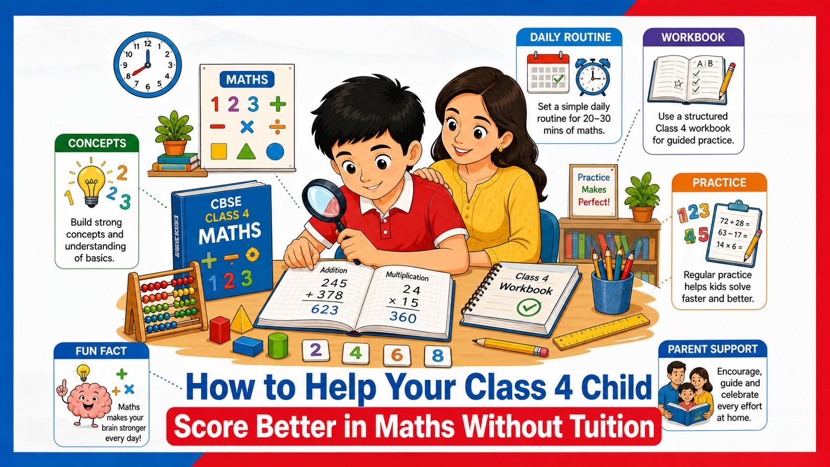 Class 4 Maths Without Tuition: Tips, Daily Routine & CBSE Books Guide ...