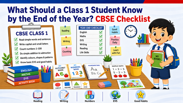 What Should a Class 1 Student Know by the End of the Year? CBSE Checkl ...