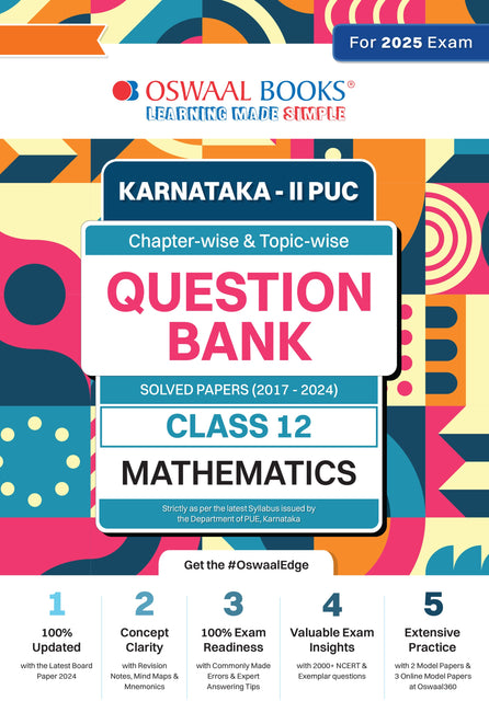 KSEEB 2nd PUC Books Class 12 Karnataka Board | For 2025 Board Exams – Oswaal Books