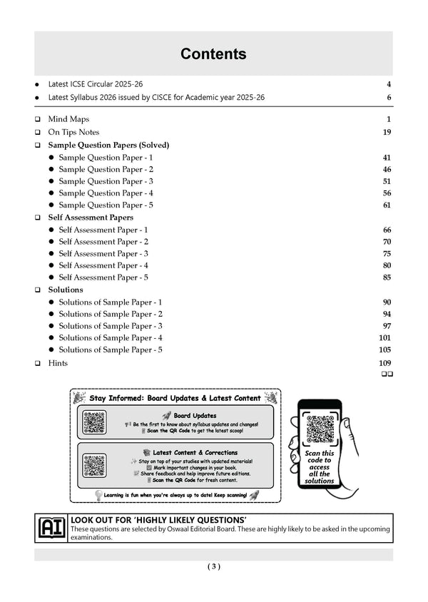 ICSE 10 Sample Question Papers Class 9 Biology for 2026 Exam - Buy Now ...