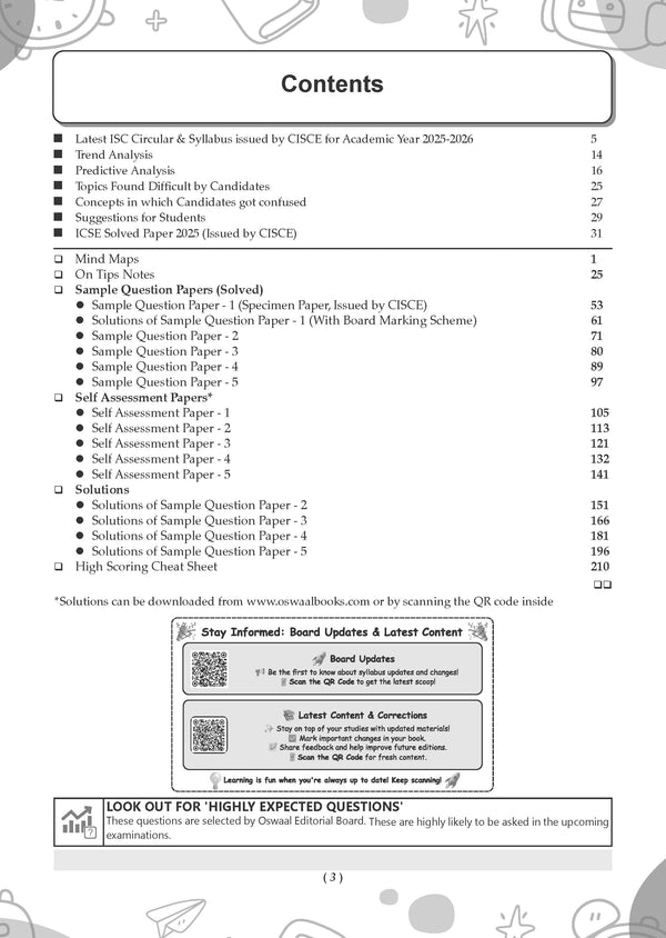 ISC 10 Sample Question Papers Class 12 Mathematics for Board Exam 2026 ...