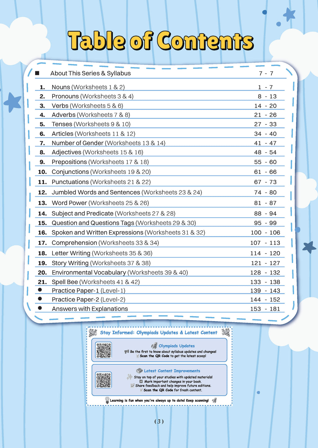 One For All Olympiads Workbook Class 3 English | Questions for SOF IEO ...