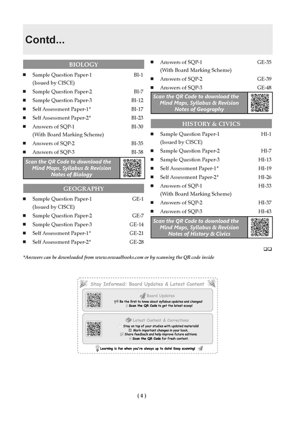 ICSE Class 10, 40 Combined Sample Question Papers + Competency Focussed ...