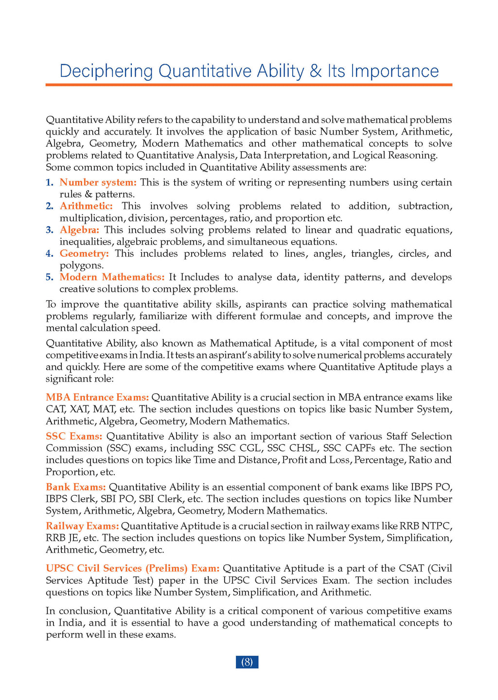 Formulae & Tricks Quantitative Aptitude Book For CAT | XAT | MAT ...