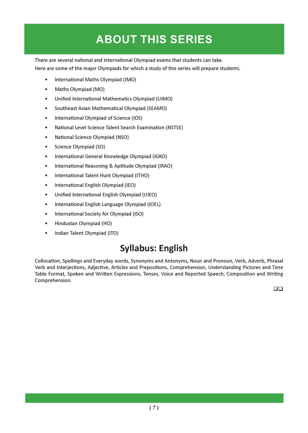 One For All Olympiads Workbook Class 6 English | Questions for SOF IEO ...