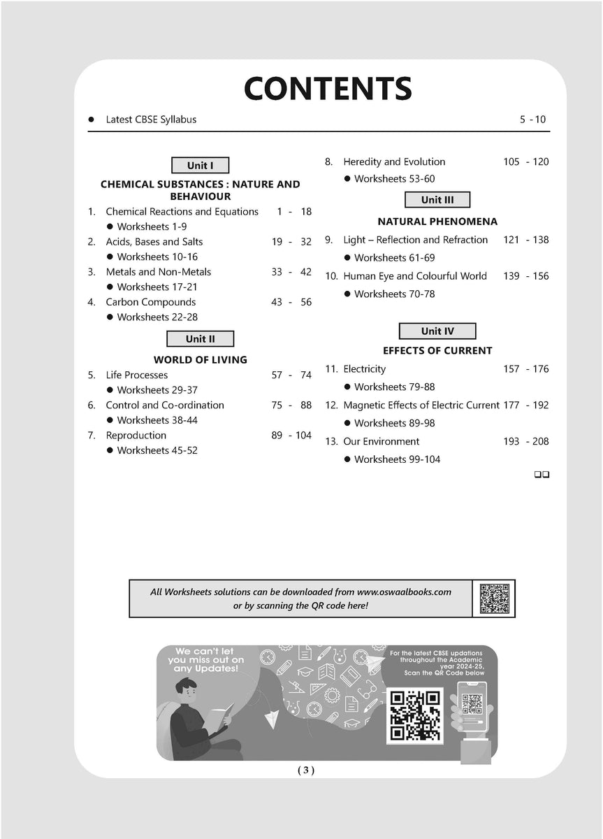 CBSE Workbook | Science | Class 10 | Updated As Per NCF | For Better ...