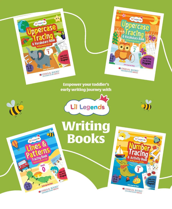 Lil Legend Gift Set: Boxset of 4 Writing Books for Kids | Tracing Lines ...