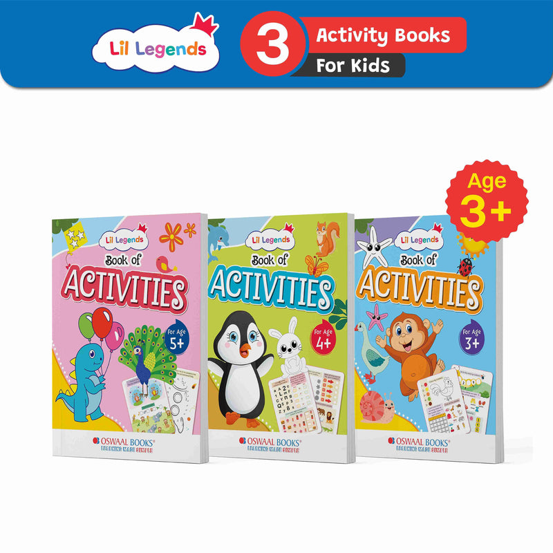 Lil Legends Preschool Activity Books (Set Of 3 Books) For 3+ Years Old ...