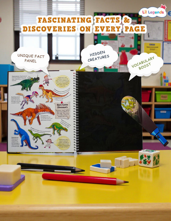 Magic Flashlight: Dinosaur World Book – Interactive Fun for Kids 3 ...